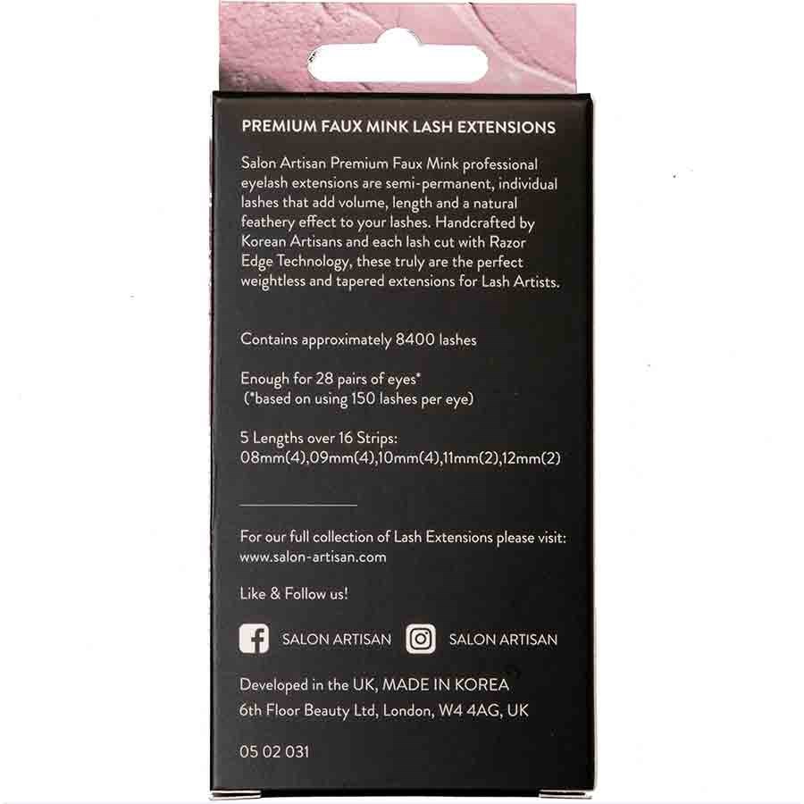 Salon Artisan Premium Faux Mink - Extra Fine D 0.07 - Assorted | Lash ...